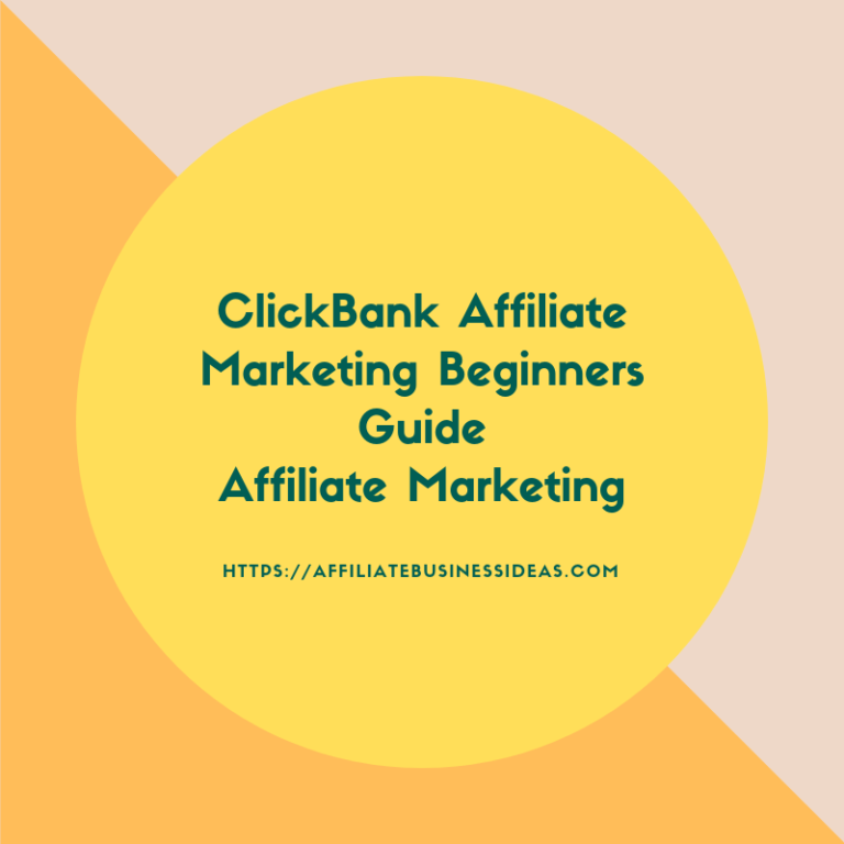 ClickBank Affiliate Marketing Beginners Guide – Affiliate Marketing ...